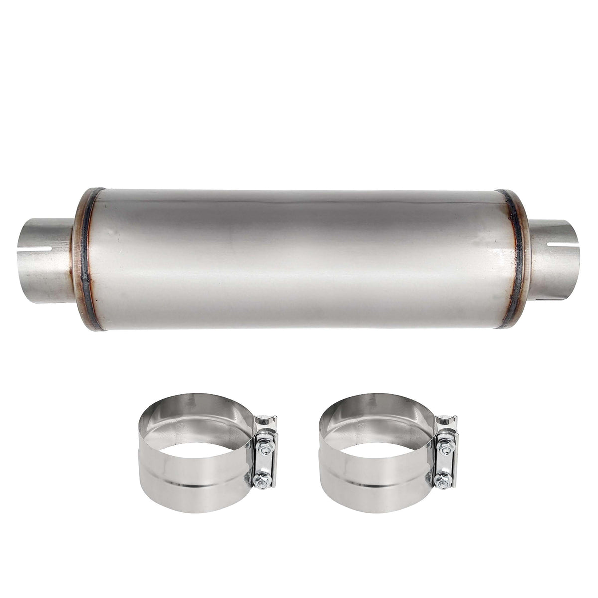 4" Stainless Steel Muffler 30" Overall Length for Diesel Exhaust | TruckTok