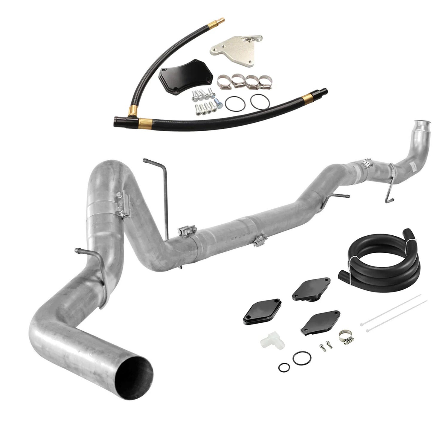 5” Downpipe-Back DPF/CCV/EGR delete kit for 2011-2015 LML 6.6L Duramax ...