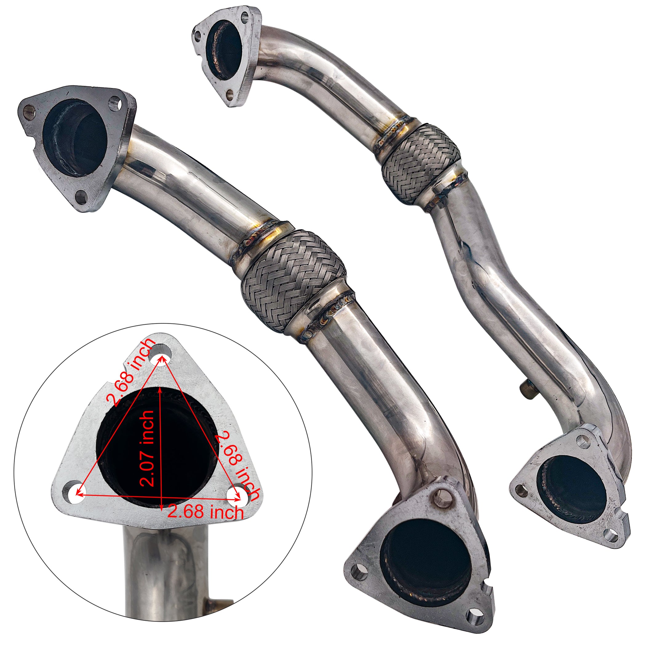 2008-2010 6.4L Ford Powerstork EGR Delete & Bypass Exhaust Up Pipes ...