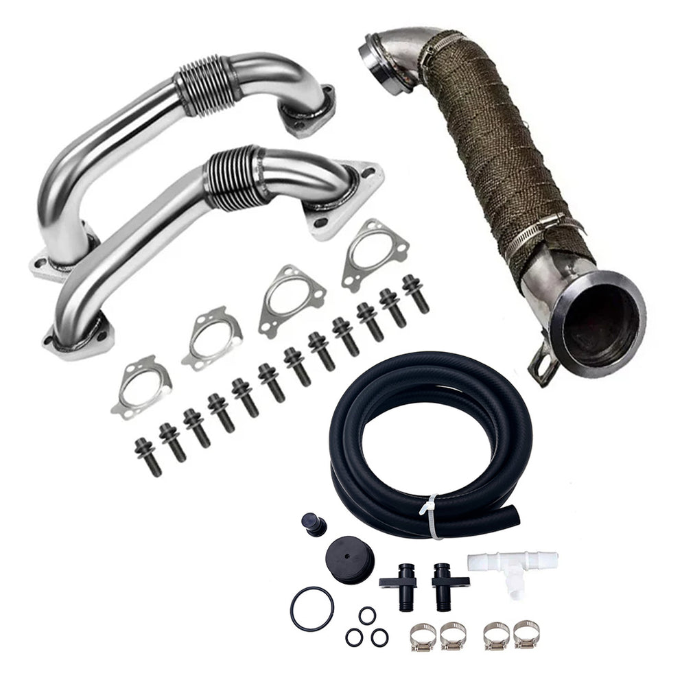 2004.5-2010 6.6L Duramax Up-Pipe & 3'' Downpipe Exhaust w/CCV PCV ...