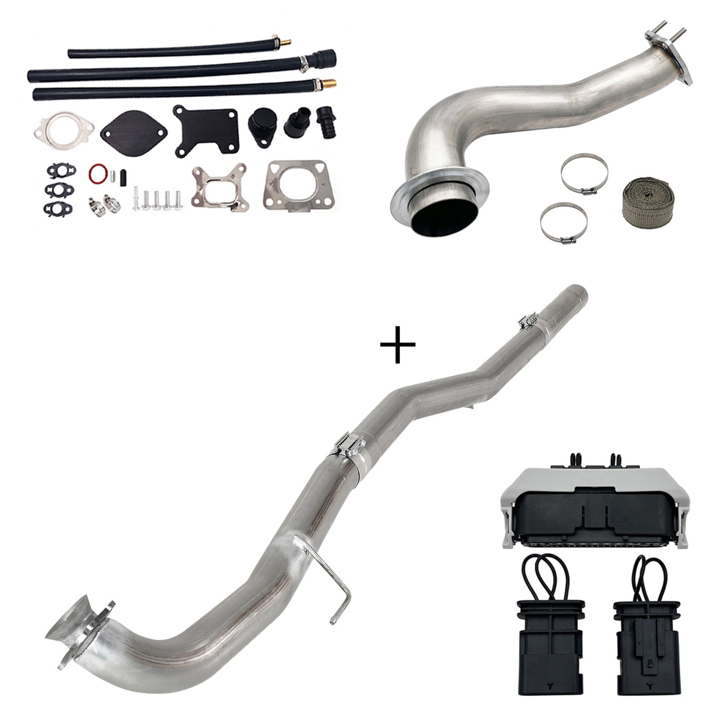 2017-2023 Chevy GMC Duramax L5P 6.6L DPF/CCV/EGR Delete & Downpipe Kit ...