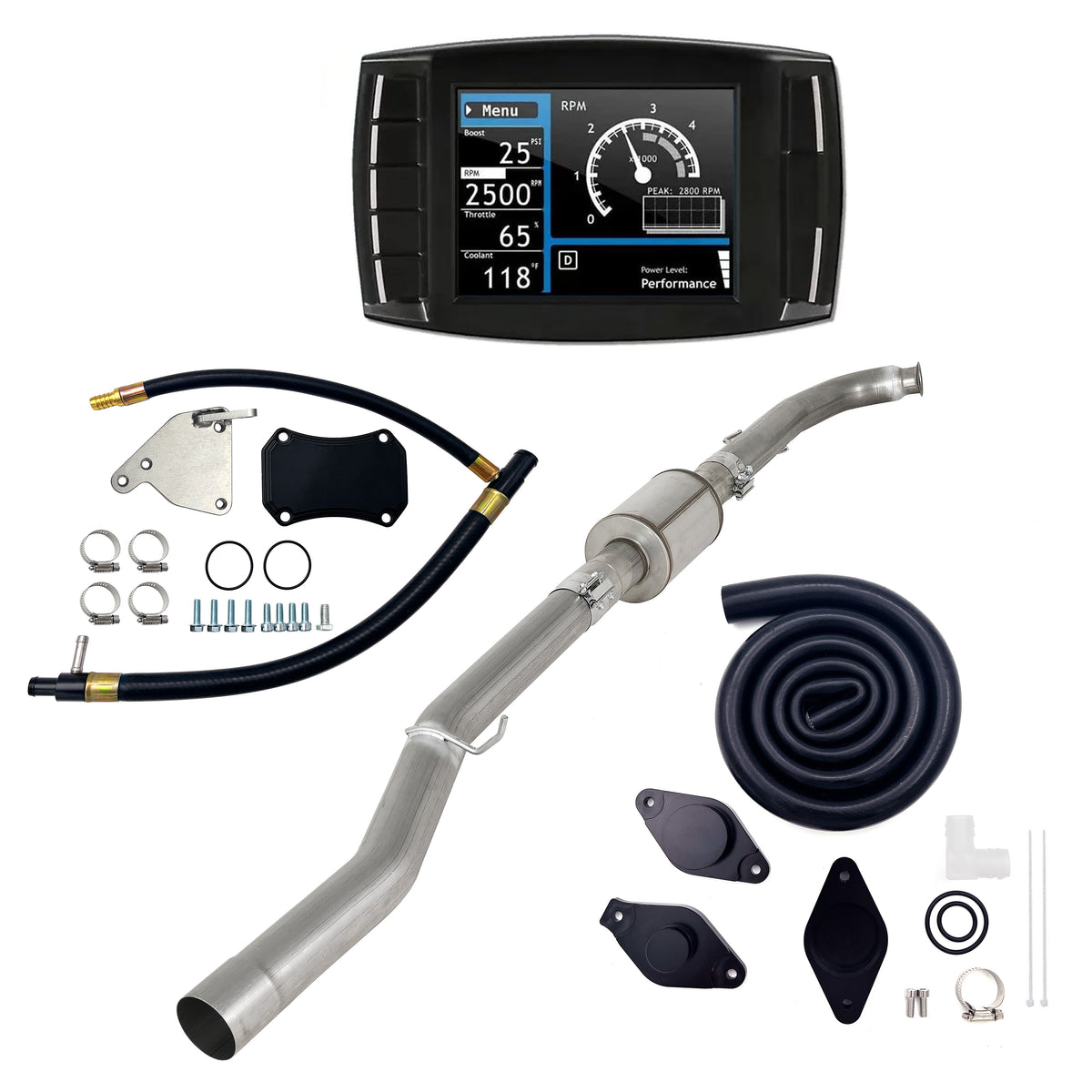 2011-2015 6.6L Duramax LML 4" DPF/EGR/DEF/CCV All-in-One Delete Kit ...